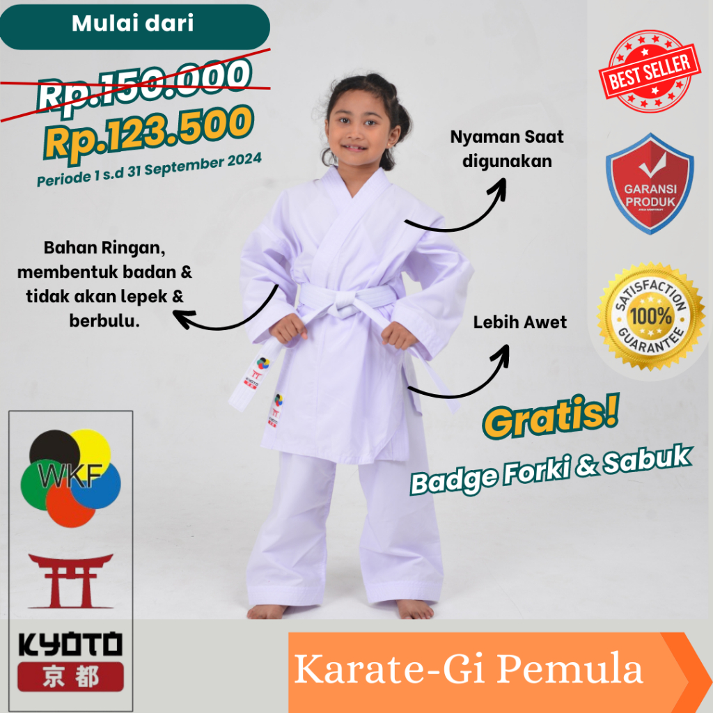 Jual KYOTO Baju karate Gi Tegi Dogi Pemula anak dan dewasa Original ...