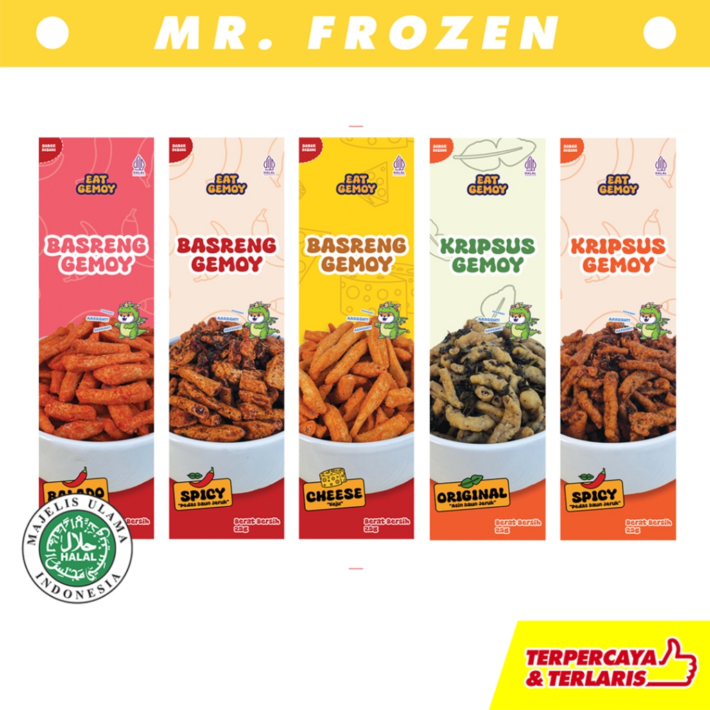 Jual Gemoy Snack - Basreng Kripsus Baso Goreng Keripik Usus 25gr | Shopee Indonesia