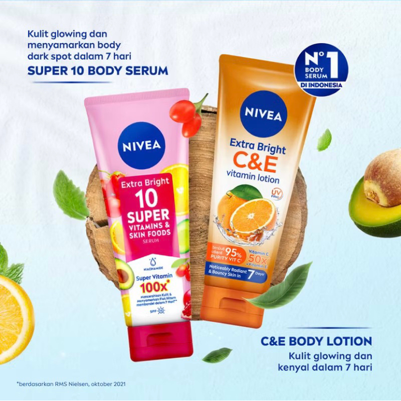 Jual NIVEA Extra Bright Vitamin Lotion 180 ML | Shopee Indonesia