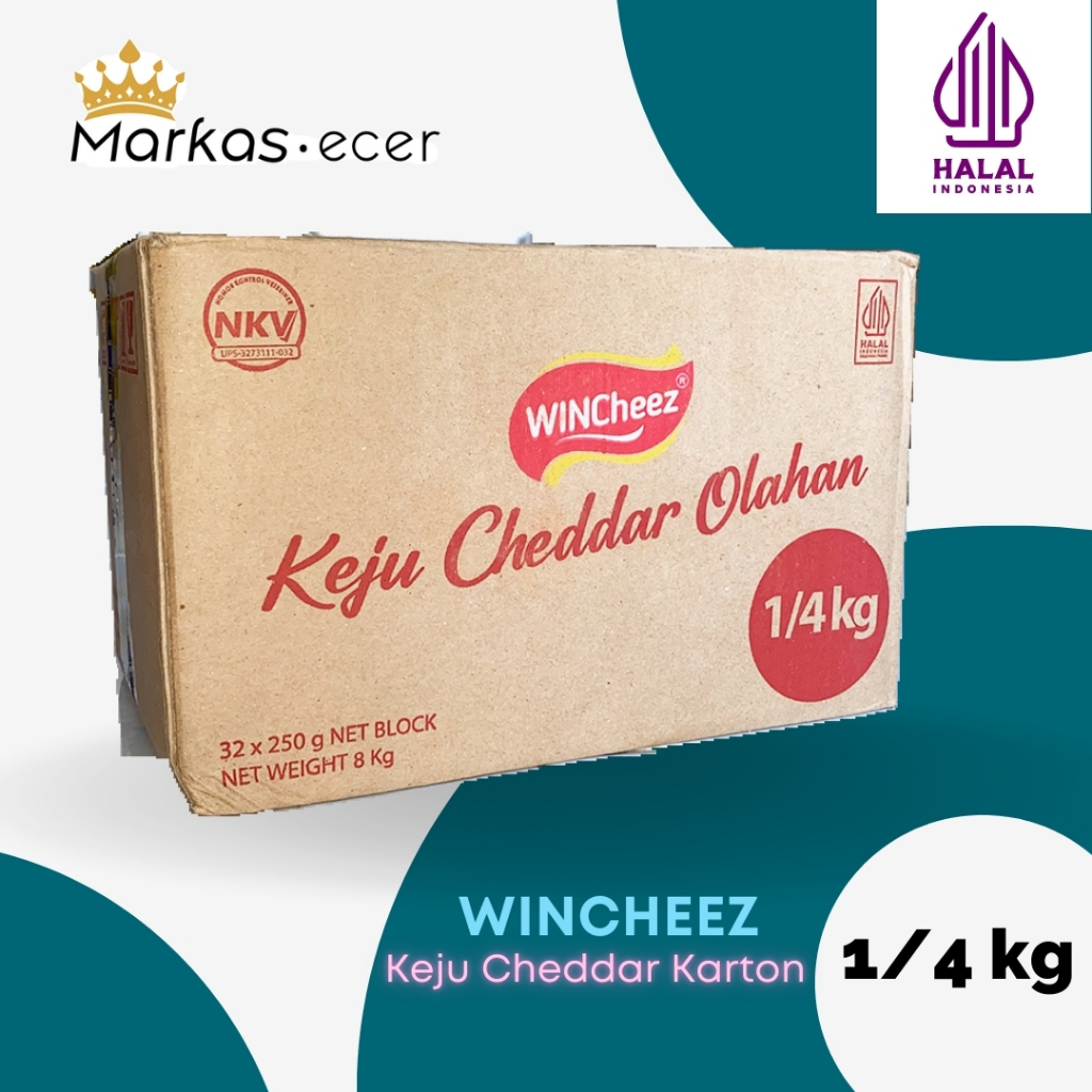 Jual Keju Wincheez 250gr Karton Cheddar HALAL Kemasan Baru Chef Juna ...
