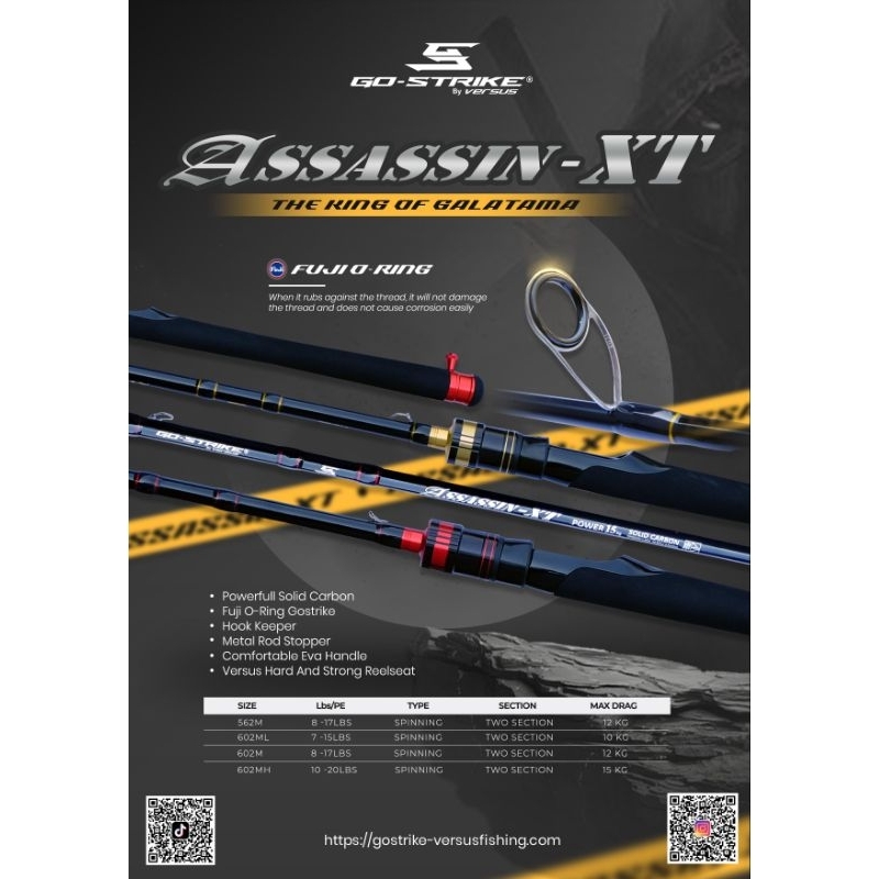 Jual JORAN GO STRIKE ASSASSIN XT 165/180CM CARBON SOLID FUJI | Shopee ...