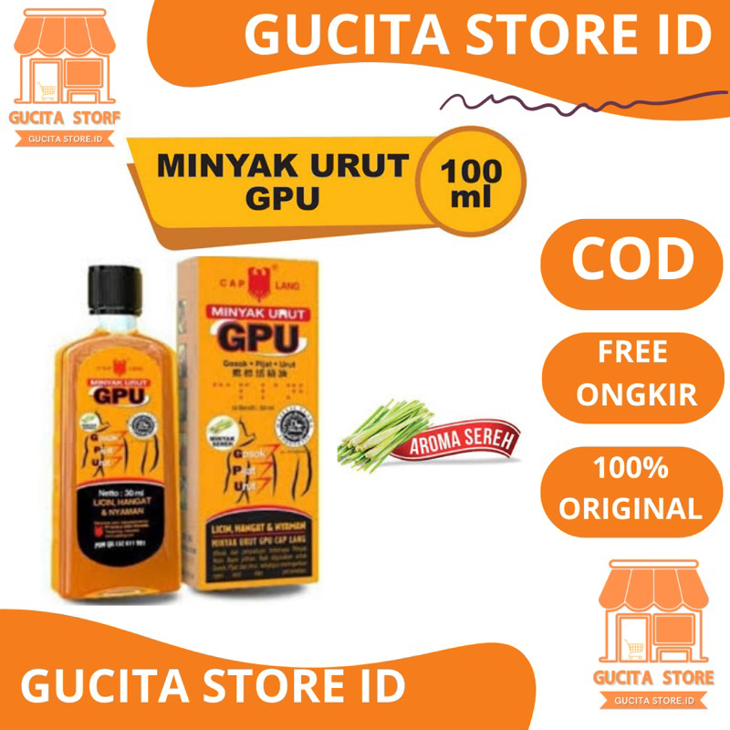 Jual MINYAK URUT GPU | 100 ML | Shopee Indonesia