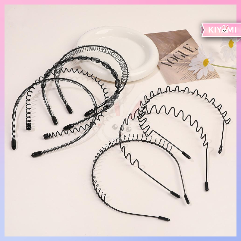 Jual KIYOMI Bando Alloy Polos Hitam Motif Zigzag Spiral Waves Gaya ...