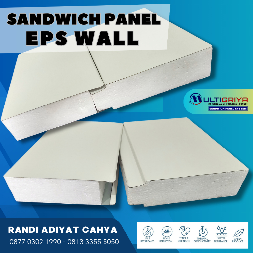Jual Sandwich Panel EPS Wall 50 mm - Dinding Sandwich Panel EPS 50 mm ...