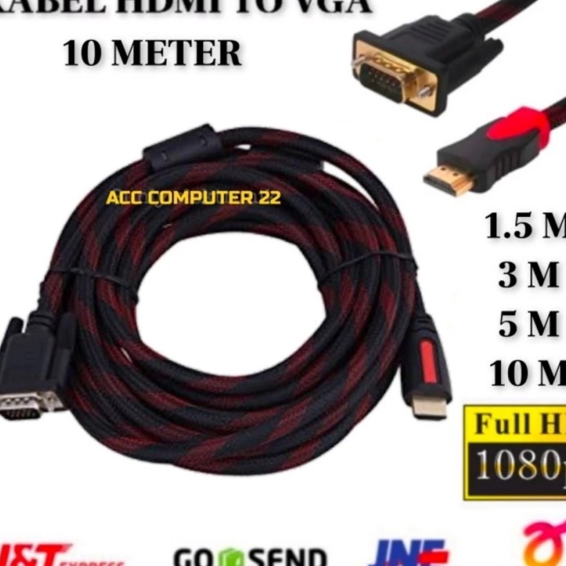 Jual MURAH kabel hdmi to vga kabel hdmi ke vga 15 meter hiqh quality ...