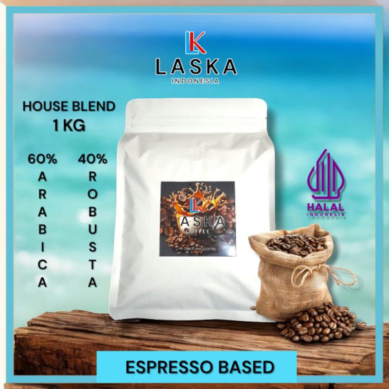 Jual Biji Kopi house blend 1Kg -60%A:40R- Kopi Susu - based espresso ...