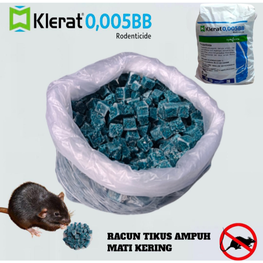 Jual Racun Tikus Klerat 0,005 BB Racun Tikus pembasmi tikus elemenasi ...