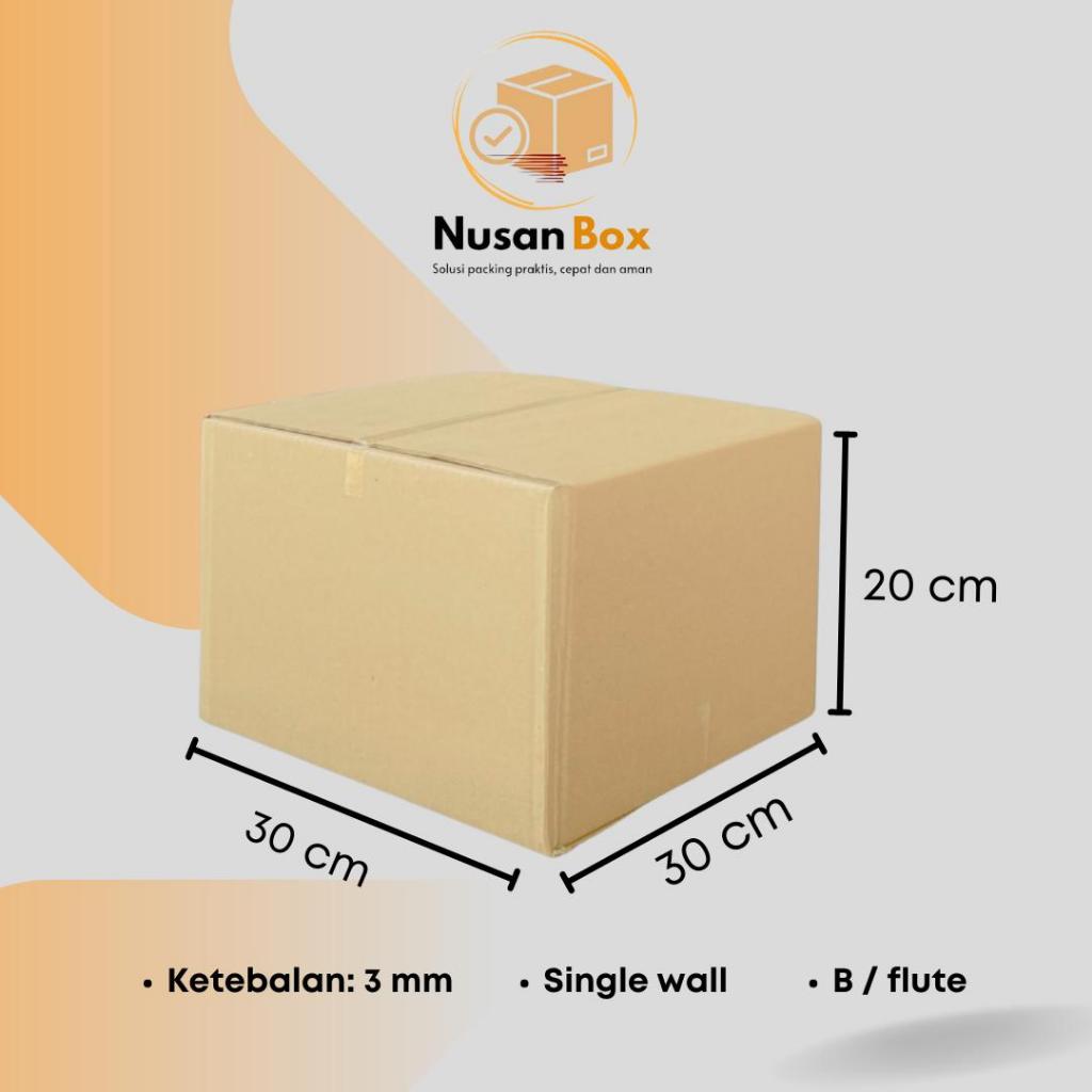 Jual KARDUS PACKING KARTON BOX POLOS 30X30X20 CM | Shopee Indonesia