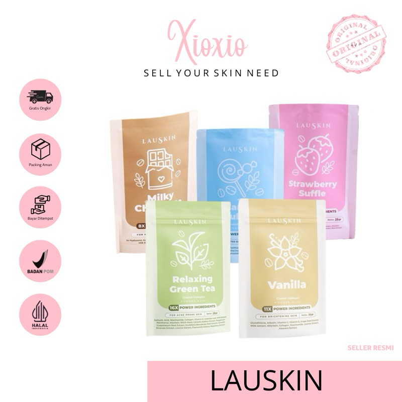 Jual [READY] EXP SEPTEMBER 2025 - LAUSKIN MASKER WAJAH GREENTEA VANILLA ...