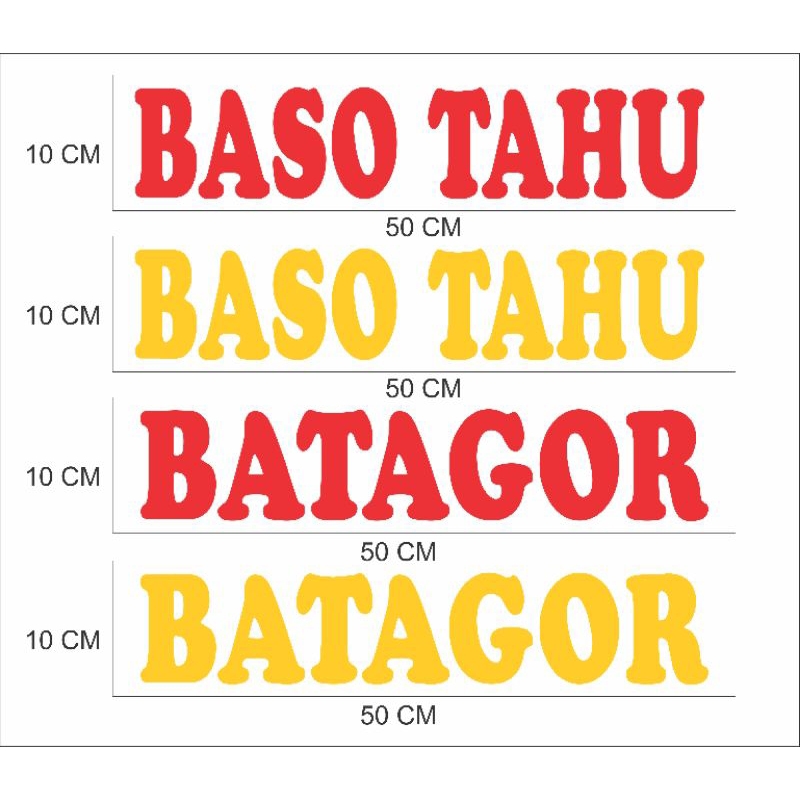 Jual stiker grobak baso tahu dan batagor sticker kaca/gerobak baso tahu ...