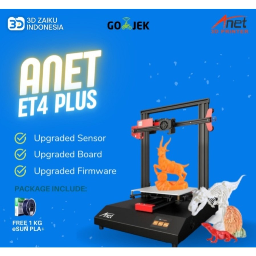 Jual Original Anet ET4 PLUS ASSEMBLED 32 Bit 3D Printer New Version ...