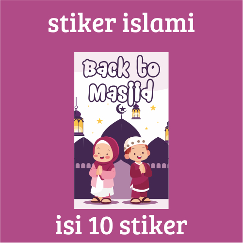 Jual Stiker islami BACK TO MASJID | ( isi 10 stiker ) | Shopee Indonesia