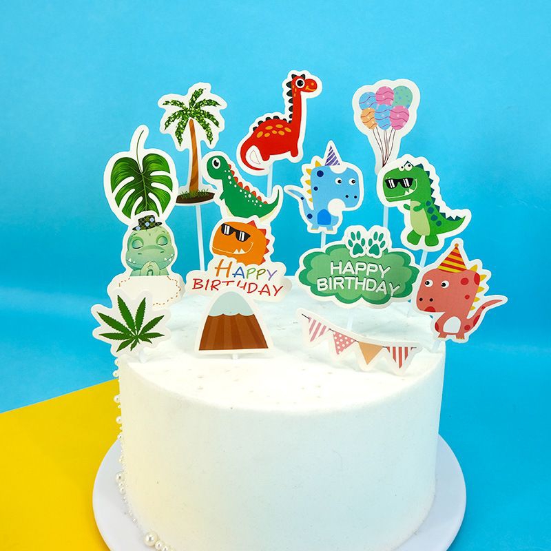 Jual [1 set] cake topper dinosaurus dekorasi kue cake | Shopee Indonesia