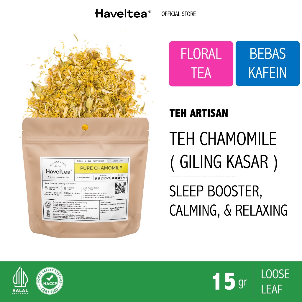 Jual Haveltea Pure Chamomile Tea Teh Bunga Chamomile Asli Teh Insomnia ...