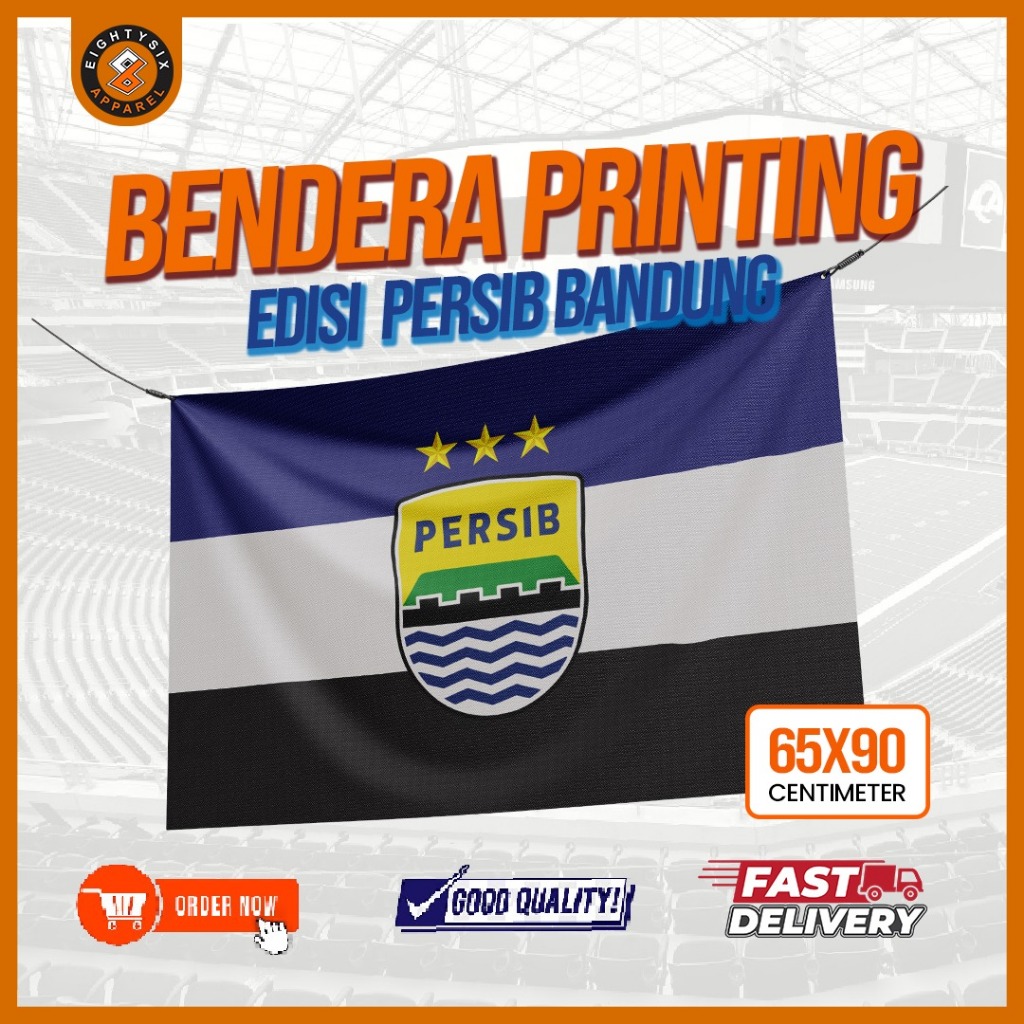 Jual BENDERA PRINTING SUPORTER PERSIB (SIZE 65 X 90 CM ) | Shopee Indonesia