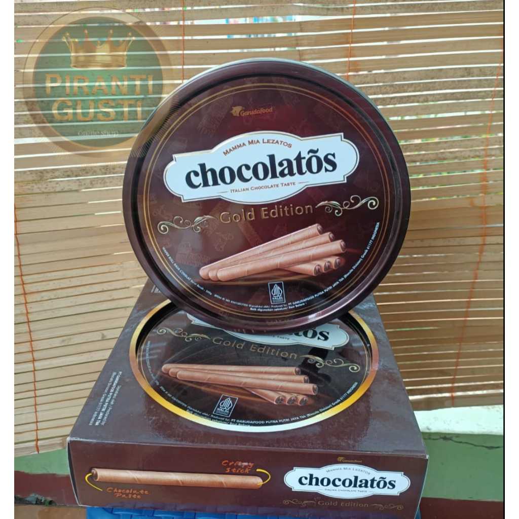 Jual Chocolatos wafer roll coklat kemasan kaleng 350gr | Shopee Indonesia