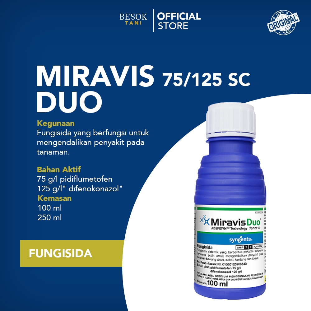 Jual MIRAVIS DUO 75/125 SC | Fungisida | Mengendalikan Penyakit Tanaman | Syngenta | Shopee ...