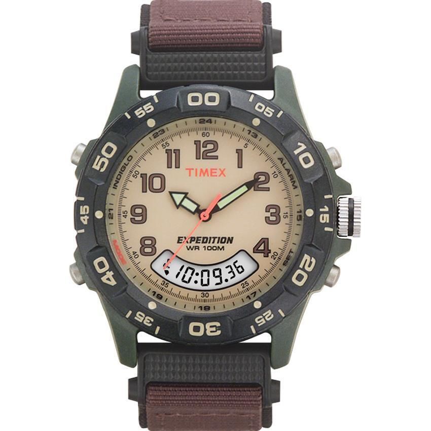 Jual Timex T45181, Men's Expedition Combo Brown Watch, Indiglo ...