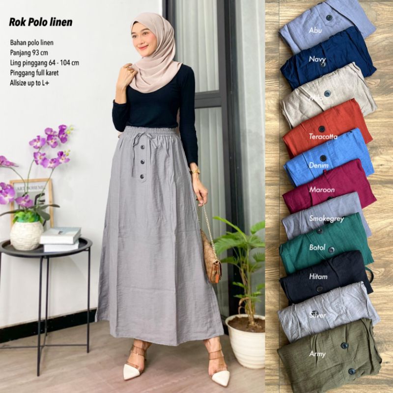 Jual Rok Polo Linen Standar | Shopee Indonesia