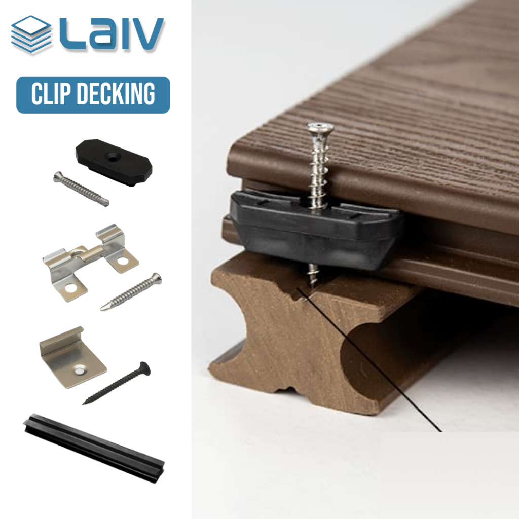 Jual LAIV WPC Plastik Clip Decking Stainless Clip Decking WPC Aksesoris ...