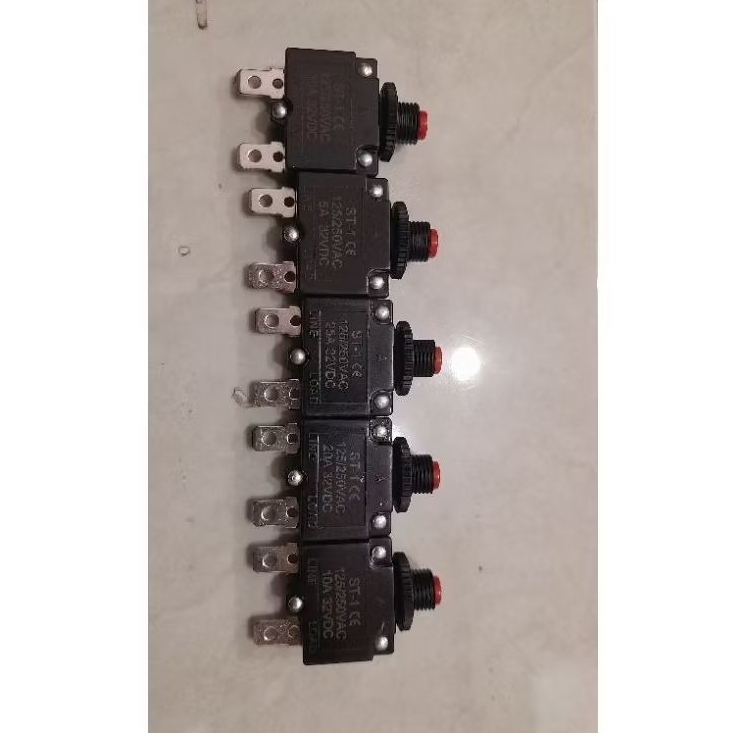 Jual Overload Circuit breaker push reset switch MCB protektor AC//DC 5A ...