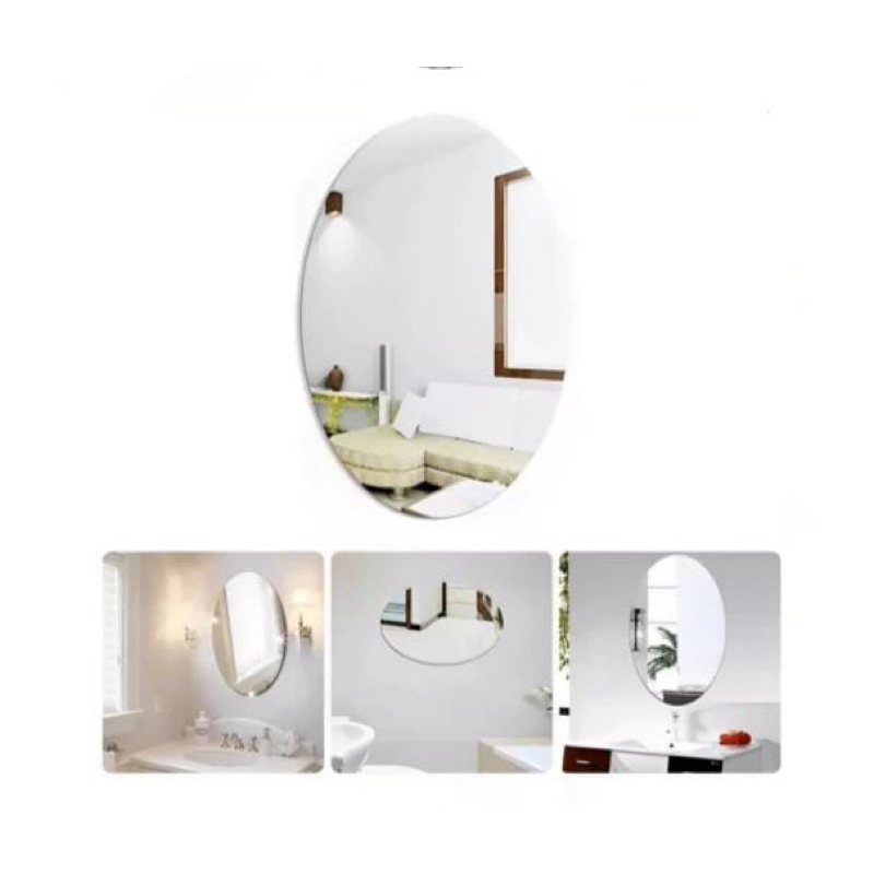 Jual Sticker Cermin Oval 3D / Stiker Dinding Kaca Acrylic | Shopee ...