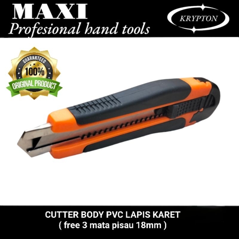 Jual Maxi cutter / cutter body pvc lapis karet ( free 3 mata pisau 18mm ...