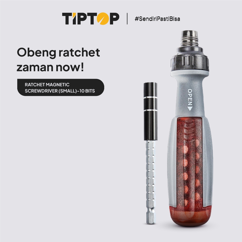 Jual TIP TOP RATCHET SCREWDRIVER 11 in 1 / Obeng Multifungsi 11 In 1 ...