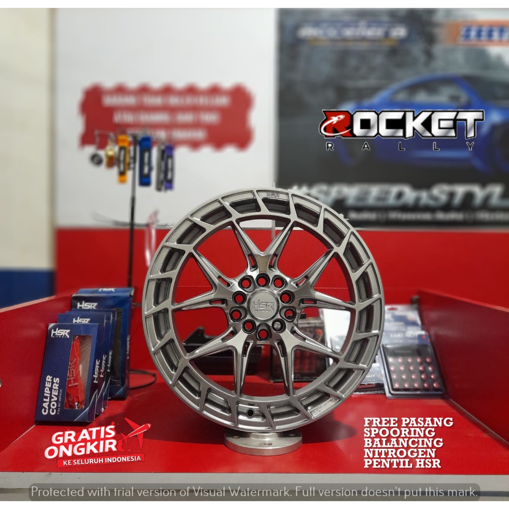 Jual Jual Velg HSR LPS Ring 17 Baut 5X100/114,3 Hyper Black Bisa Untuk ...