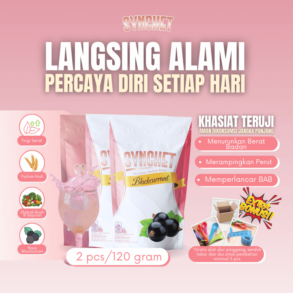 Jual SYNCHET - Minuman Slim Detoks Suplemen Diet Serat Tinggi Herbal Untuk Diet Penurun Berat ...