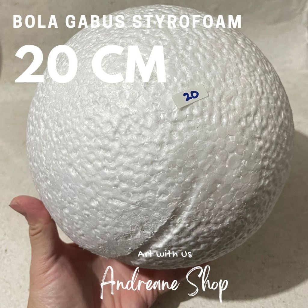 Jual Bola Gabus Styrofoam Putih DIY Craft 20 cm | Shopee Indonesia
