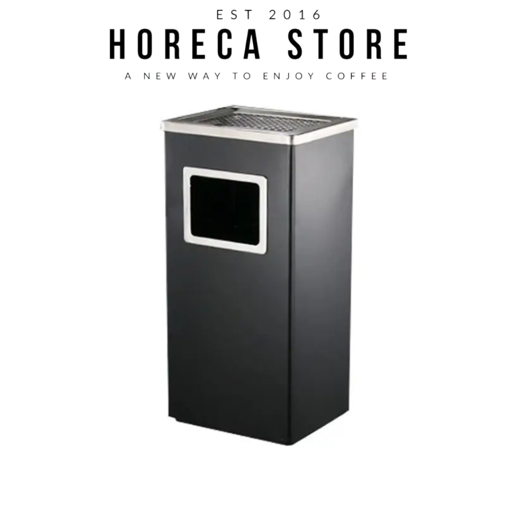 Jual Tong Sampah Hitam Kaleng untuk Asbak rokok - Tempat pembuangan ...