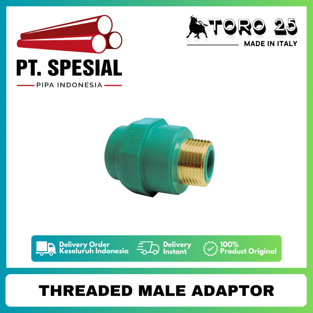 Jual Sock Drat Luar PPR Toro DN31 x 1" / SDL PPR Toro / Male Thread Adapter PPR - 06 | Shopee ...