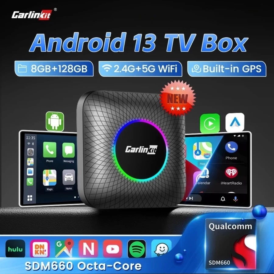 Jual CarlinKit Wireless CarPlay Ai Box Android 13 Plus TBox QCM6125 ...