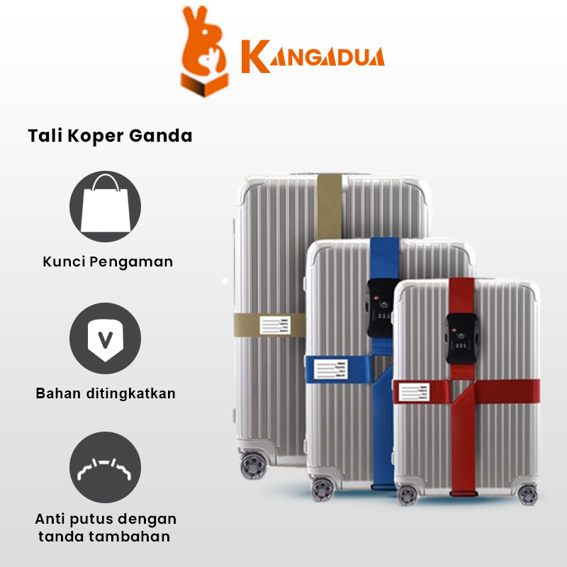 Jual KANGADUA TSA Customs Lock Luggage Cross Straps Straps Seat Belt ...