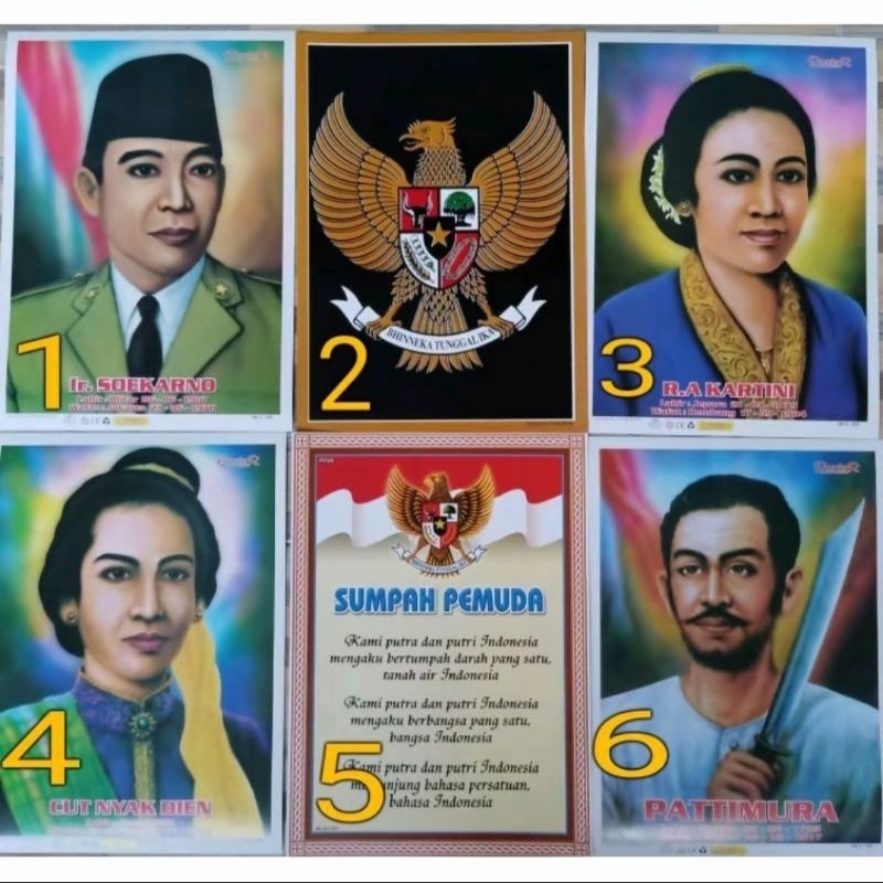 Jual POSTER PAHLAWAN ukuran 25x35 cm/Poster pahlawan/Poster Bagus ...