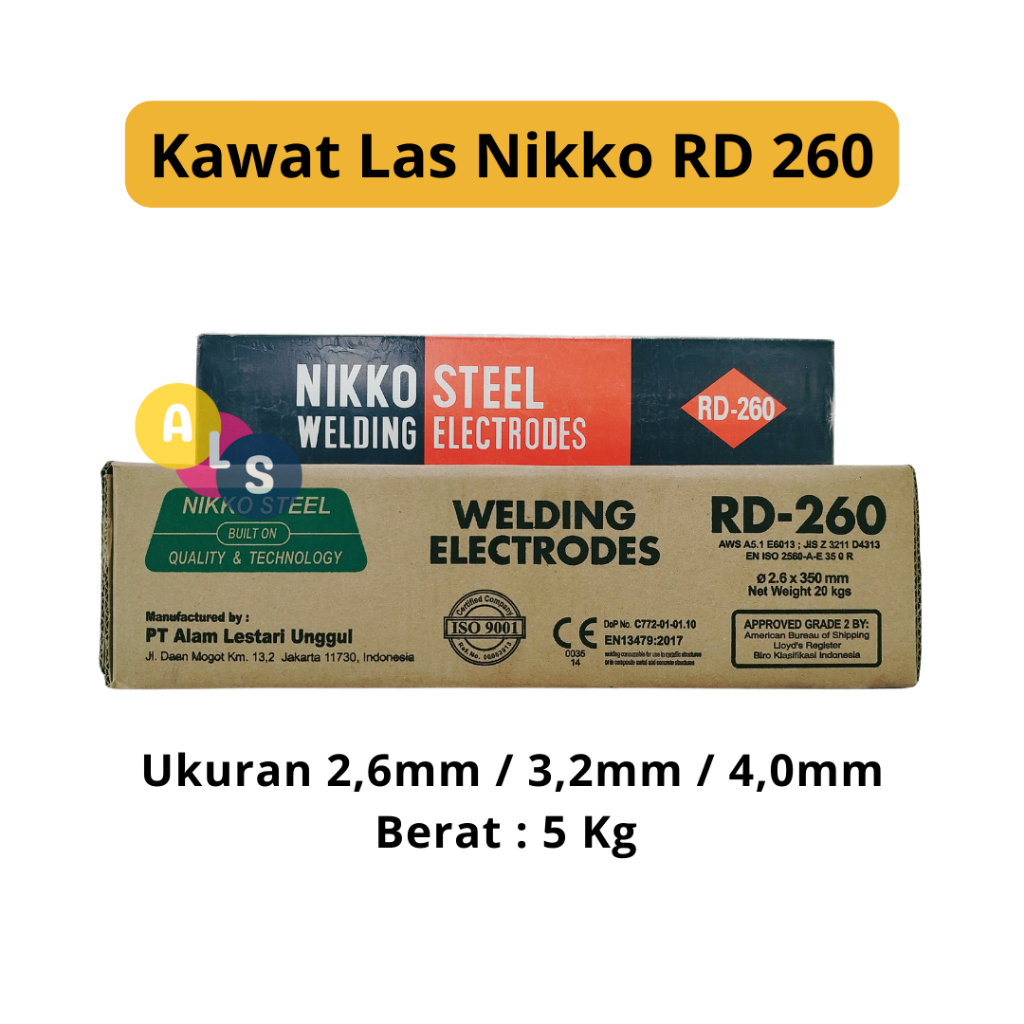 Jual Kawat Las Nikko Steel RD 260/5Kg/Welding Electrodes | Shopee Indonesia
