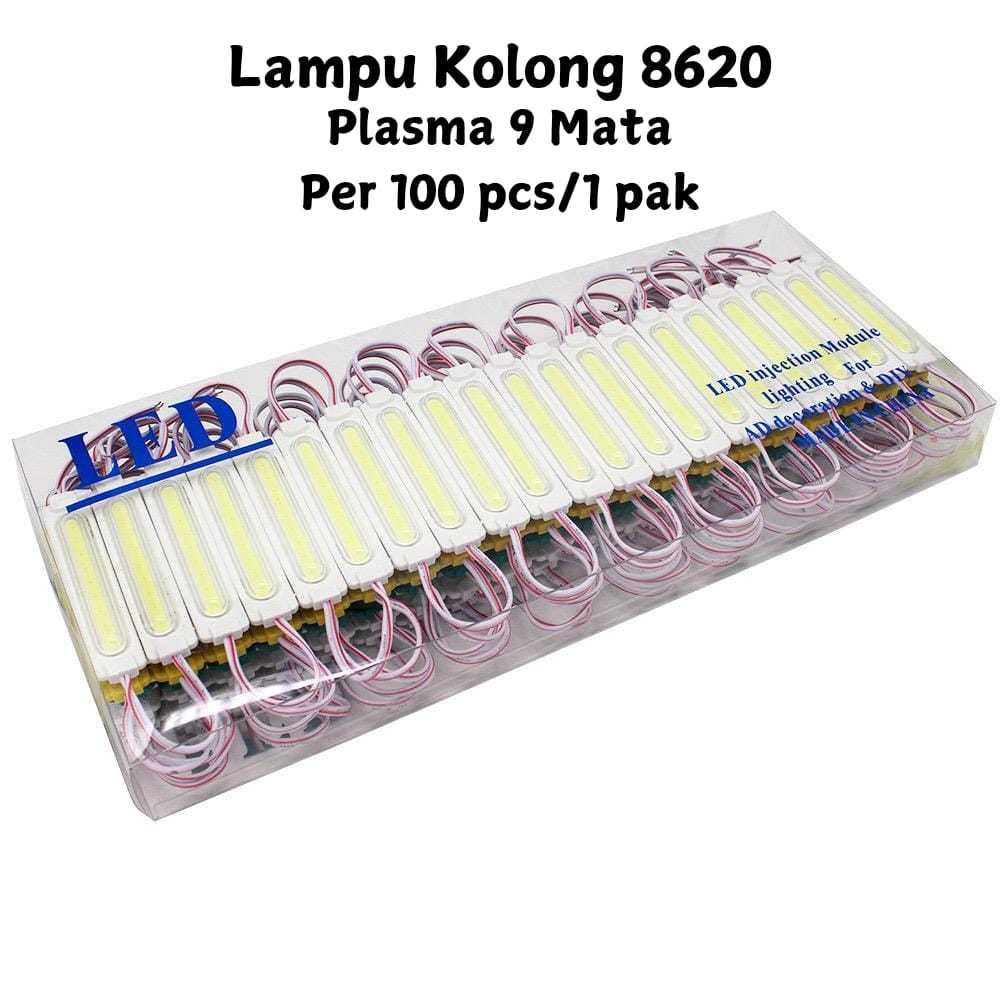 Jual Led Modul 9 Mata Bening Kapsul Lampu Kolong 12/24v Modul Cob 8620 1 Pak (100 pcs) | Shopee ...