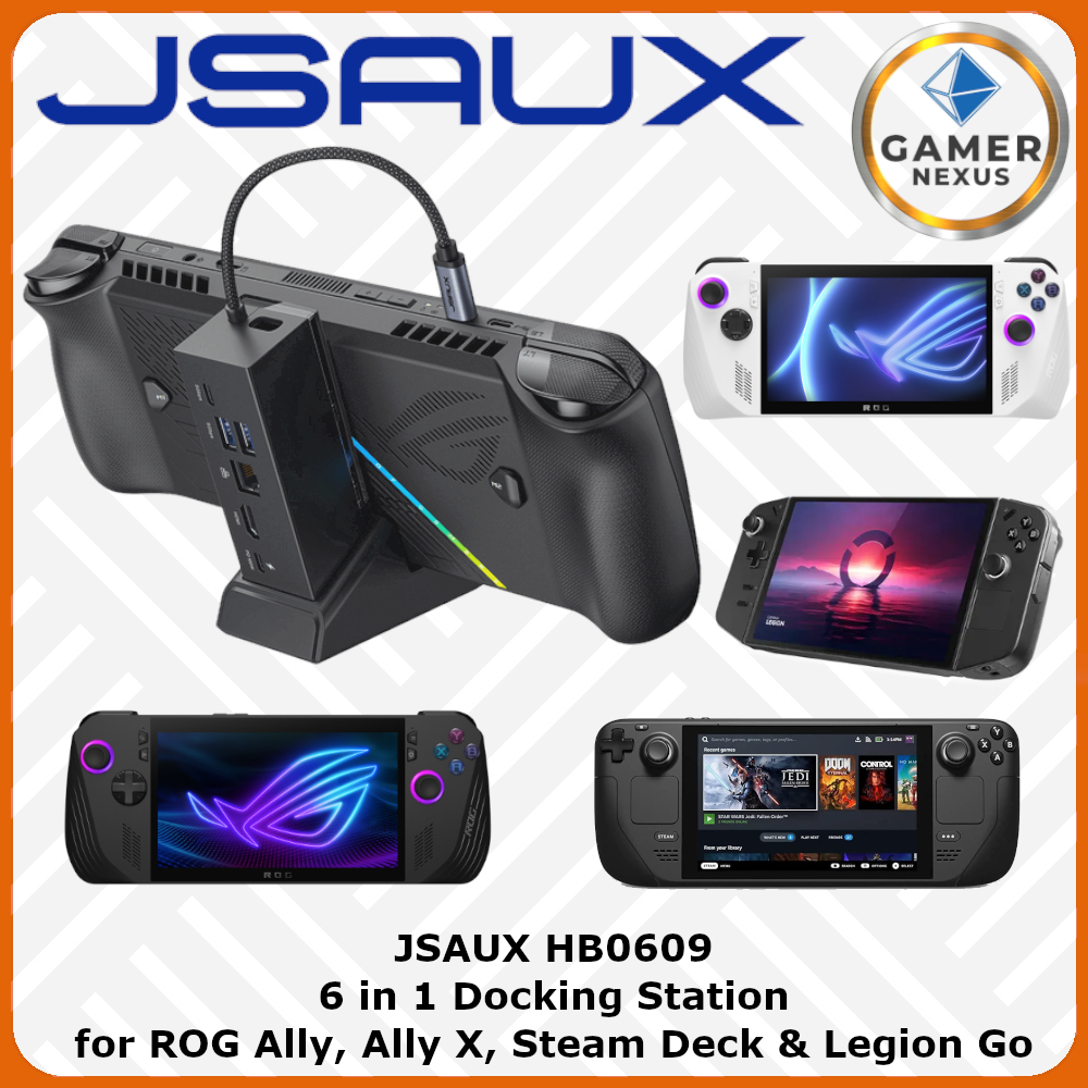 Jual JSAUX HB0609 6 in 1 ROG Ally X Docking Station ROG Ally USB HUB Steam Deck Docking Legion ...