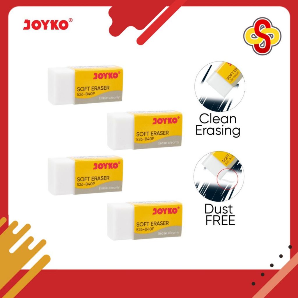 Jual Penghapus / Eraser / Stip Joyko 526 B40P Putih | Shopee Indonesia