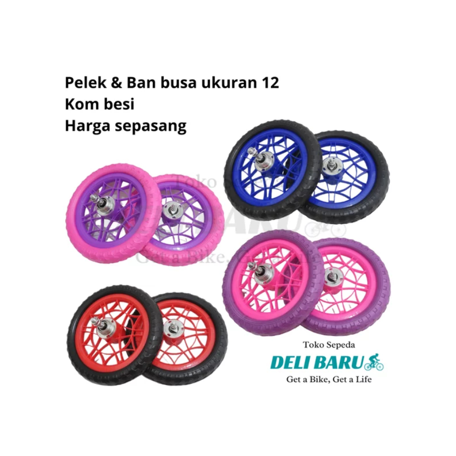 Jual Ban buta Ban busa Ban mati sepeda anak velg 12 inch komp besi ...