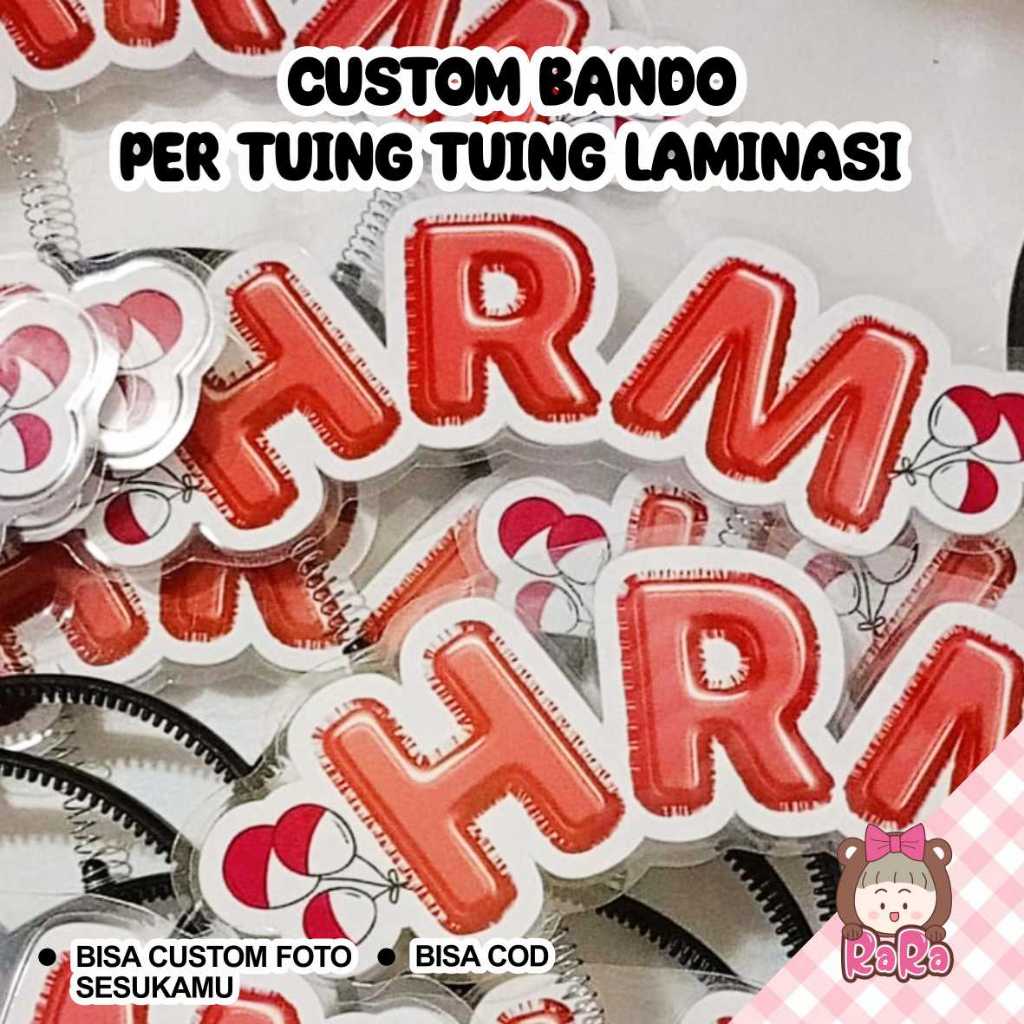 Jual BANDO TUING TUING CUSTOM LAMINATING ANTI AIR CUSTOM MUKA, TULISAN ...