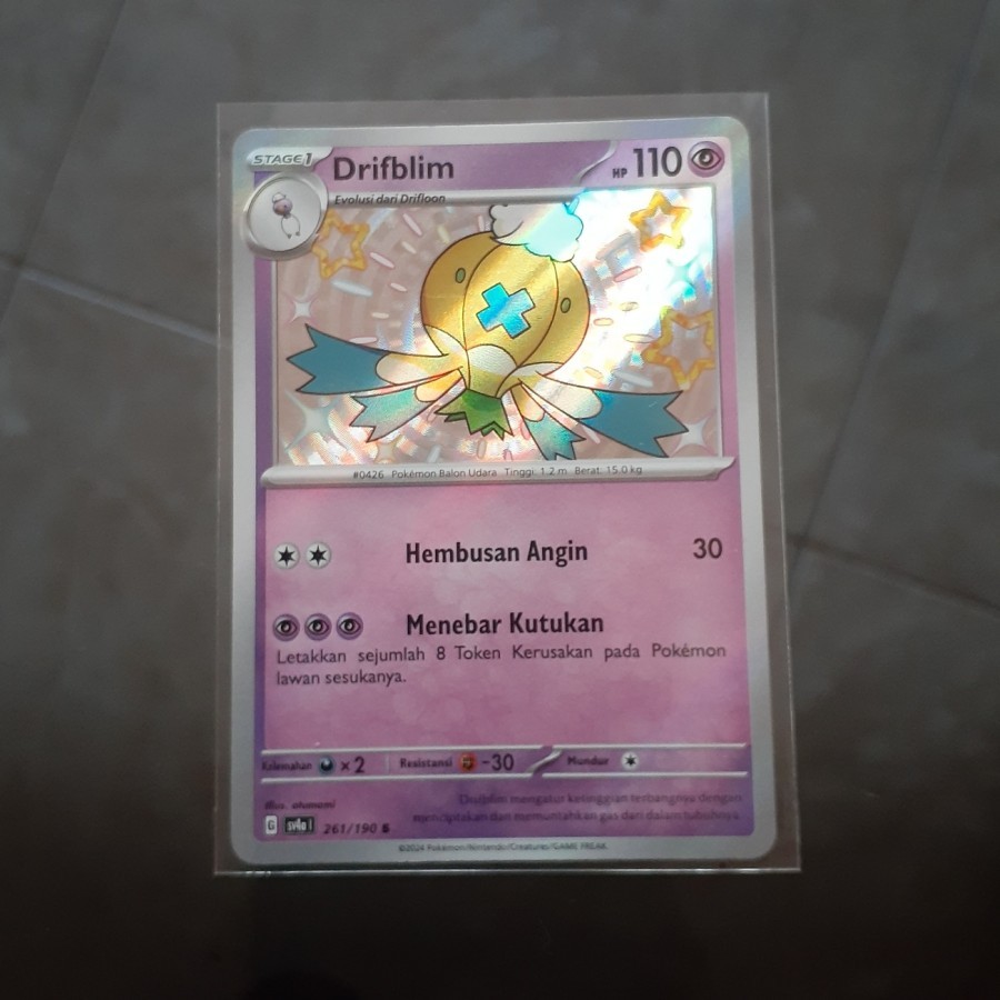 Jual Drifblim Baby Shiny 261/190 S SV4A Pokemon TCG Indonesia | Shopee Indonesia
