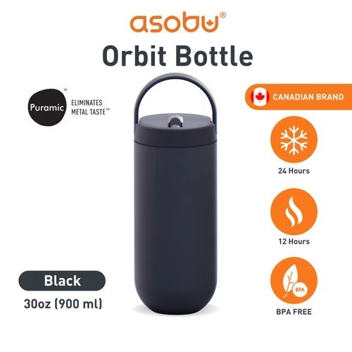 Jual [30 OZ] Asobu Puramic Black 900ml - Orbit Bottle Tumbler Botol ...