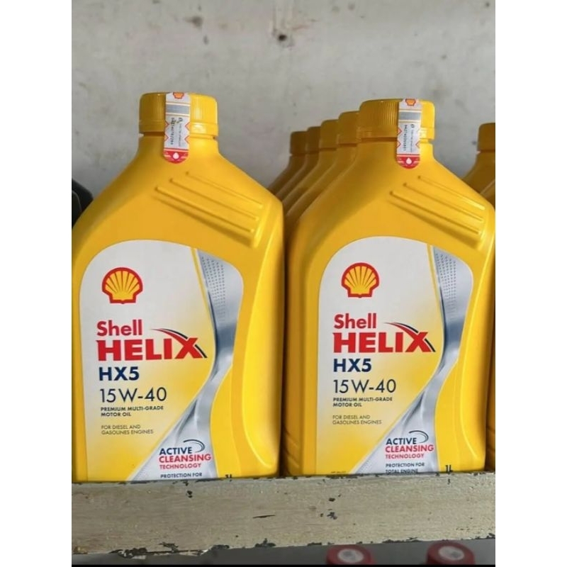 Jual Shell Helix HX5 15W-40 ( 1 Botol / 1 Liter ) | Shopee Indonesia