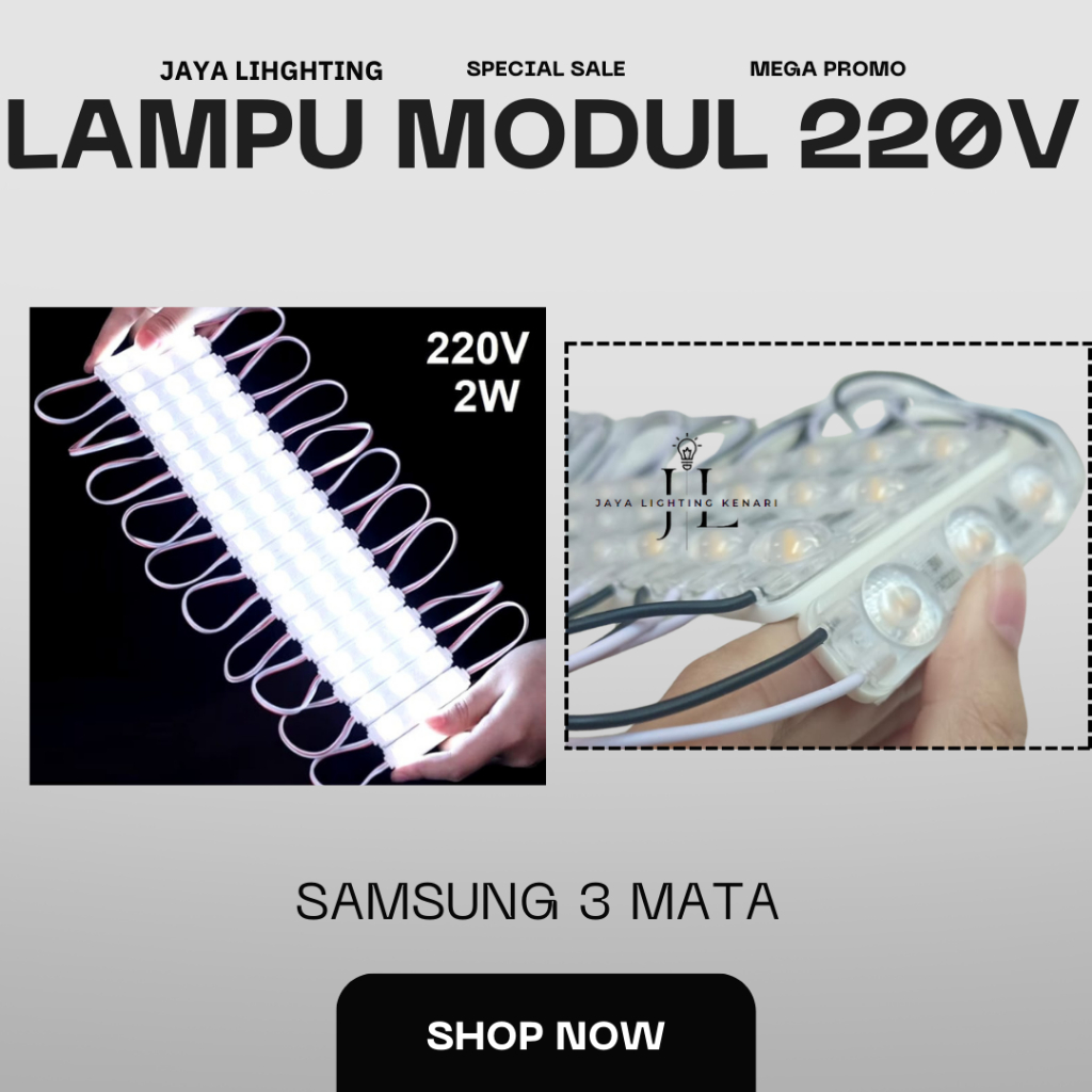 Jual Lampu LED Modul 3 Mata Samsung 220V Lampu Modul 3 Mata | Shopee Indonesia