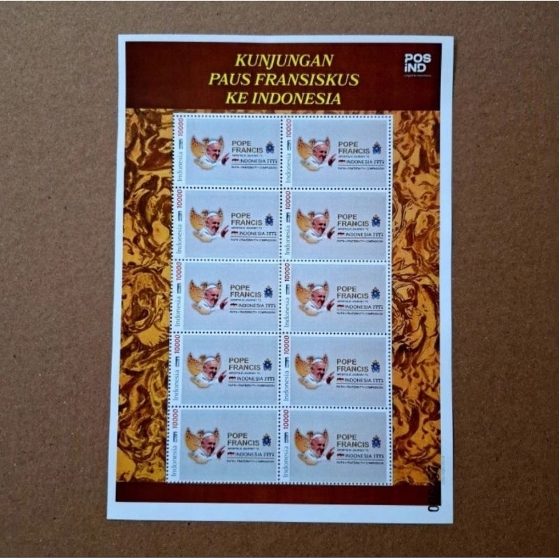 Jual prangko Prisma/mini sheet Pope Francis Apostolic Journey Paus ...