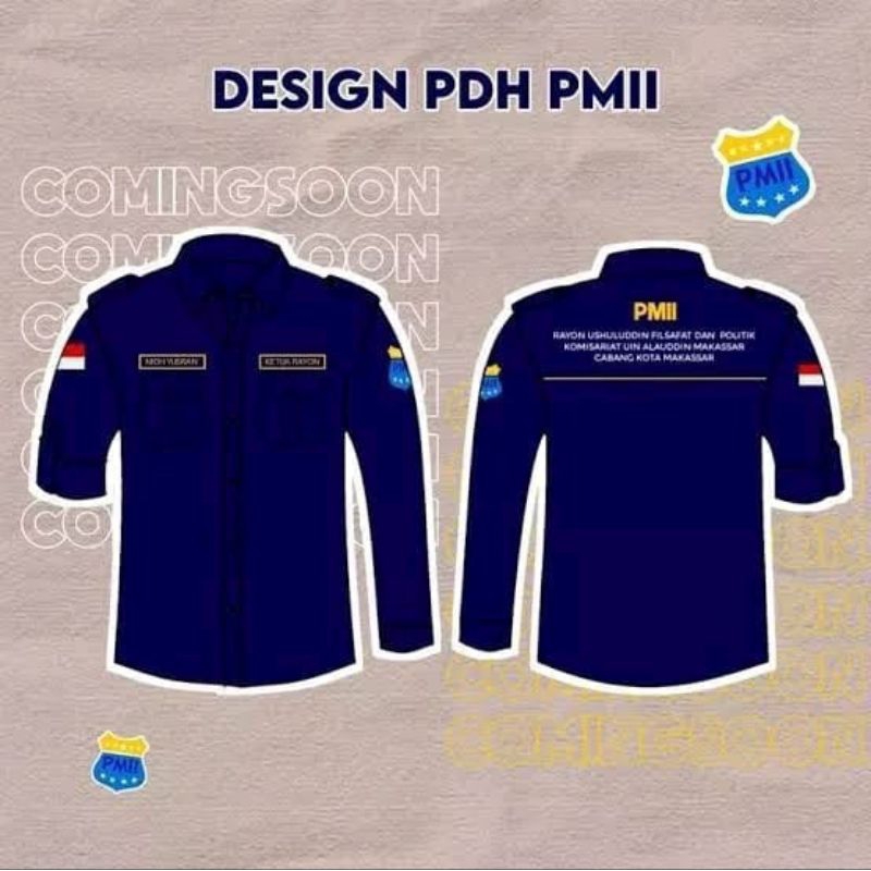 Jual kemeja kerja baju pdh seragam kerja PMII full bordir | Shopee ...