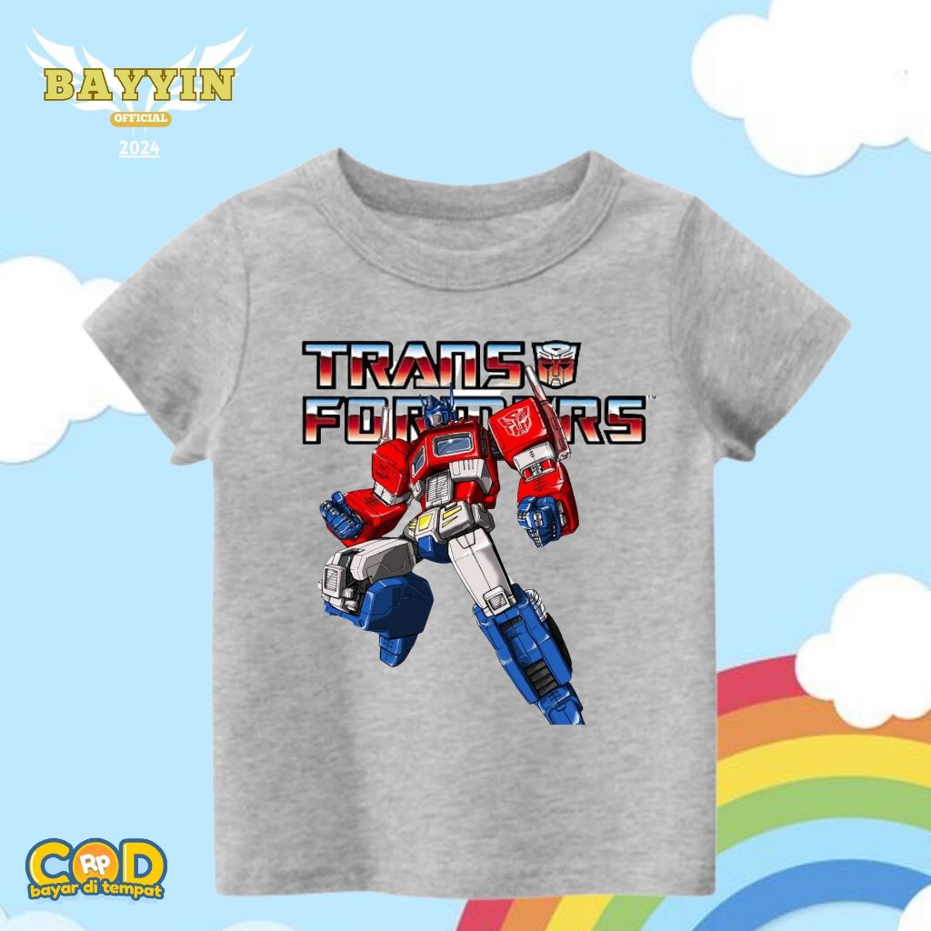 Jual Kaos Anak Custom Nama Combed 30s Gambar ROBOT TRANSFORMER 7 Untuk Anak dan Hadiah kaos Anak ...