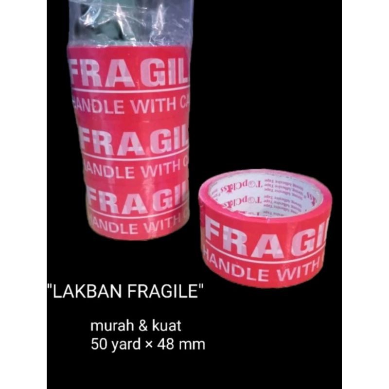 Jual LAKBAN ISOLASI SELOTIP FRAGILE | Shopee Indonesia